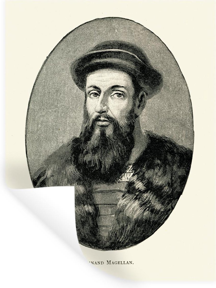 Muursticker Ferdinand Magellaan illustratie - Ferdinand Magellan ...