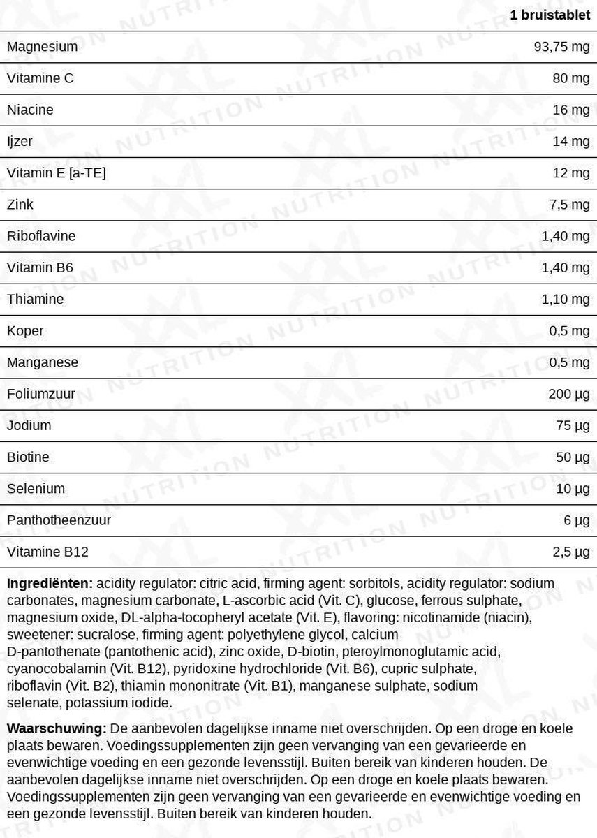 Multivitamin & Minerals - Bruistablet-Orange-20 Bruistabletten | bol.com