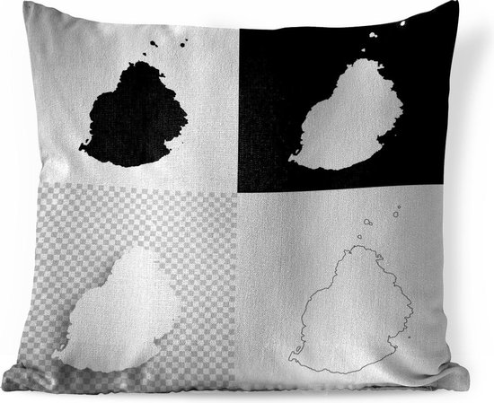 Sierkussen décoratif Illustration de l'île Maurice pour l'intérieur ...