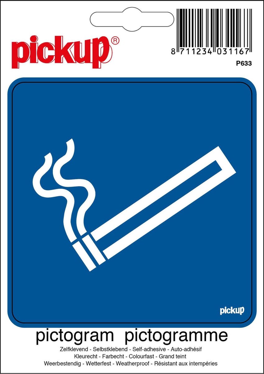 Pickup Pictogram 10x10 cm - Roken toegestaan | bol