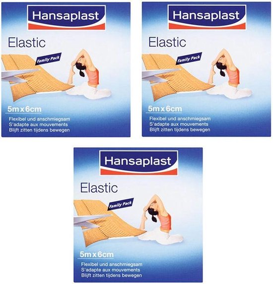 Hansaplast Elastic Family Pack 5mx6cm 3stuks | bol