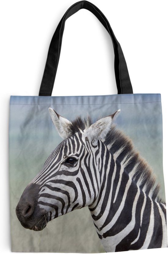 Schoudertas - Strandtas - Shopper Zebra close-up - 40x40 cm - Katoenen ...