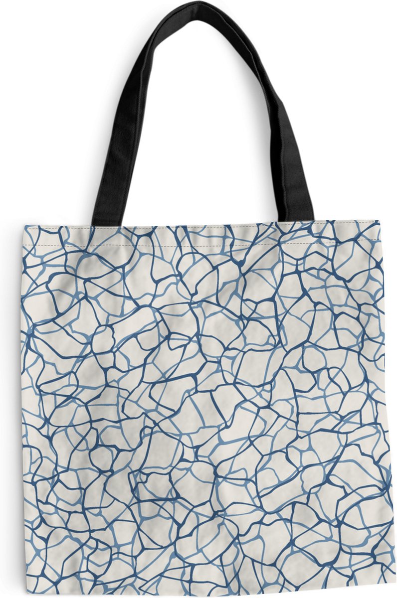 Schoudertas - Strandtas - Shopper Abstract - Structuur - Blauw ...
