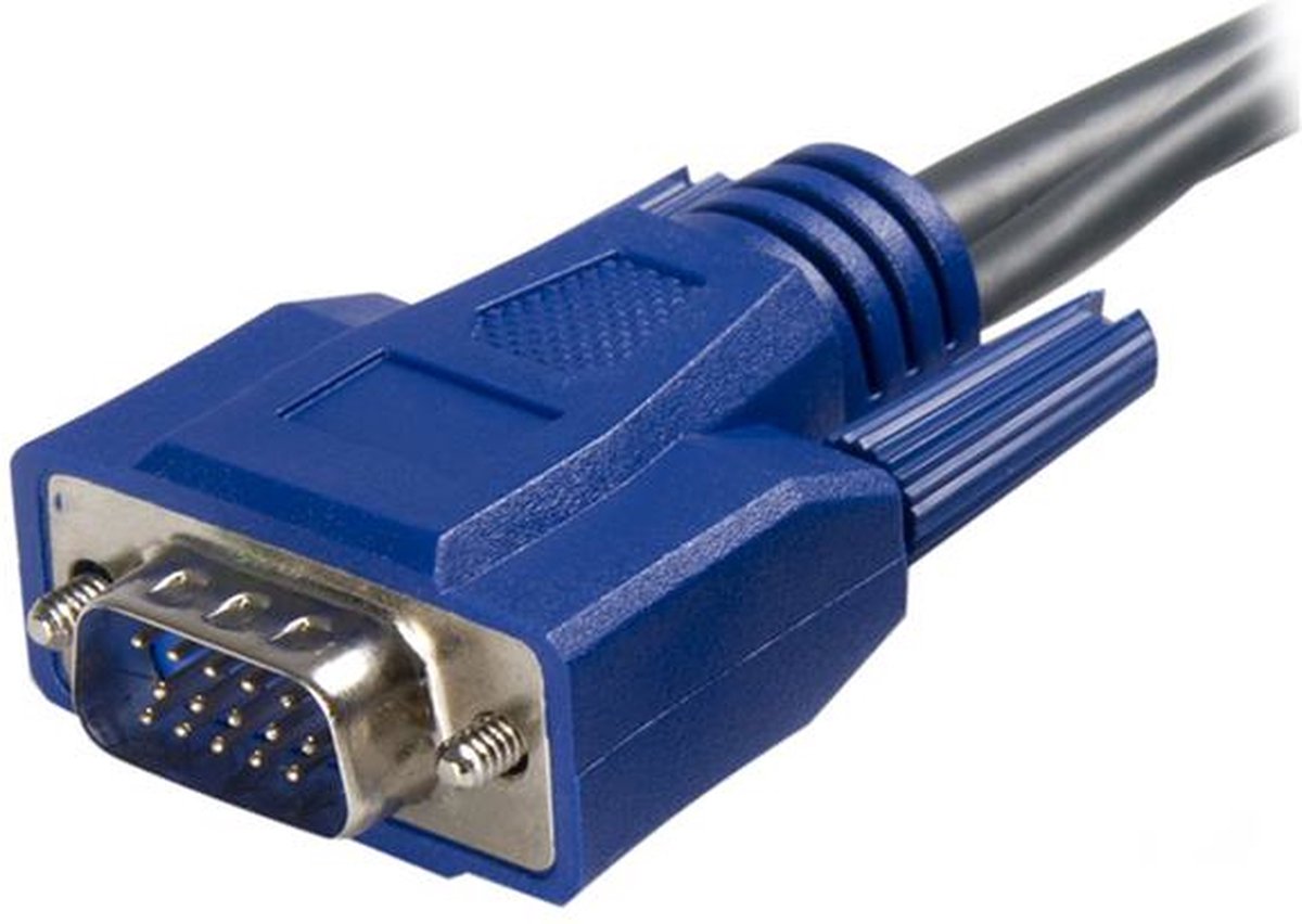 StarTech.com 3m ultradunne 2-in-1 USB VGA KVM-kabel toetsenbord-video ...