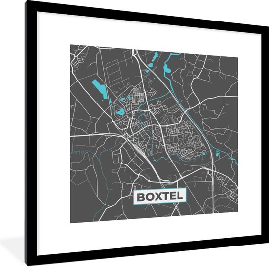 Fotolijst incl. Poster - Boxtel - Stadskaart - Kaart - Plattegrond ...