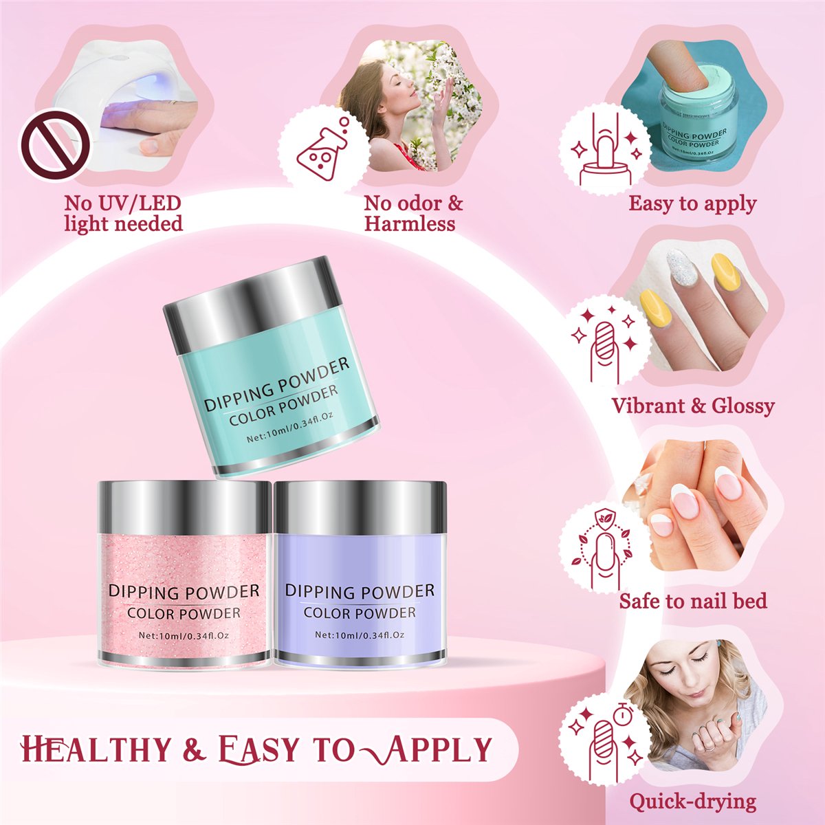 GLAMADOR Acryl poeder set - Dipping Powder - Nepnagel starterkit ...