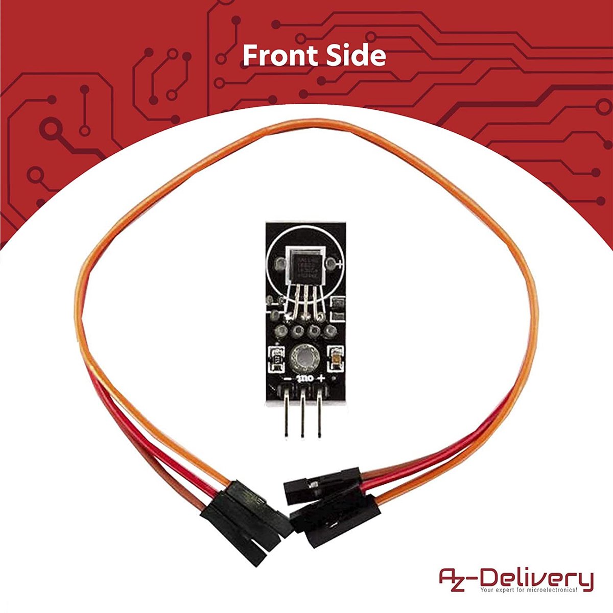 AZDelivery DS18B20 Breakout Module met Printplaat, Jumper Kabel ...