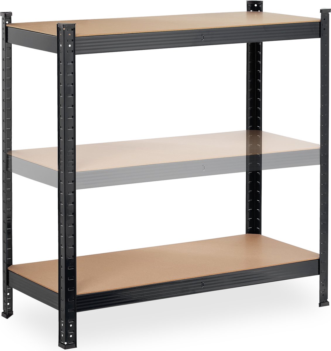 Relaxdays 2x stellingkast metaal - opbergrek zwart - 180x90x40 cm ...