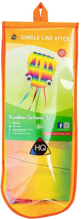 HQ Eenlijns Vlieger Rainbow octopus L Spanwijdte 1200 mm Geschikt voor ...