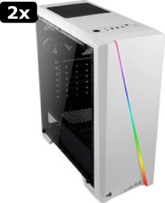 2x AEROCOOL Cylon PC-behuizing - Met volledig venster - RGB - ATX ...