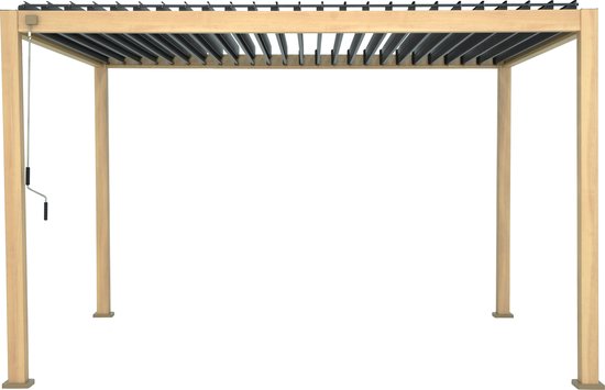 SORARA® Mirador Classic Woodlook - Moderne terrasoverkapping - Houtlook ...