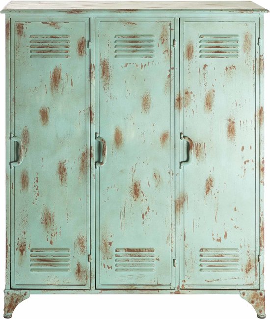 Industriële Lockerkast Bulky 3 Deuren - Groen - Lockerkast metaal ...