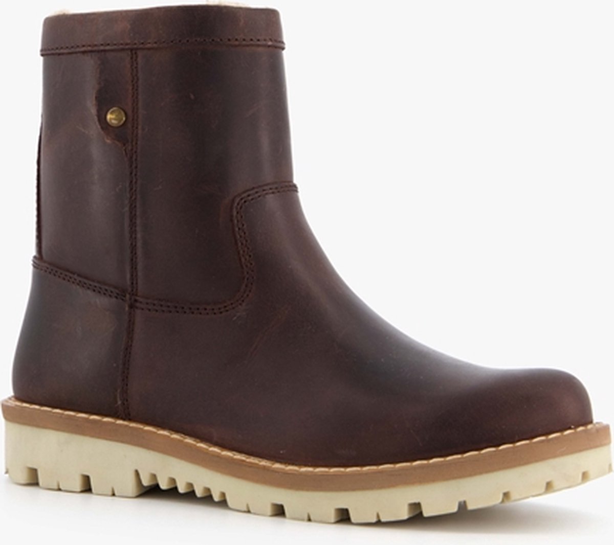 Groot leren jongens boots - Bruin - Maat 36 - Echt leer | bol.com