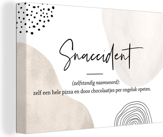 Canvas Schilderij Quotes - Snaccident definitie - Spreuken - Snaccident ...
