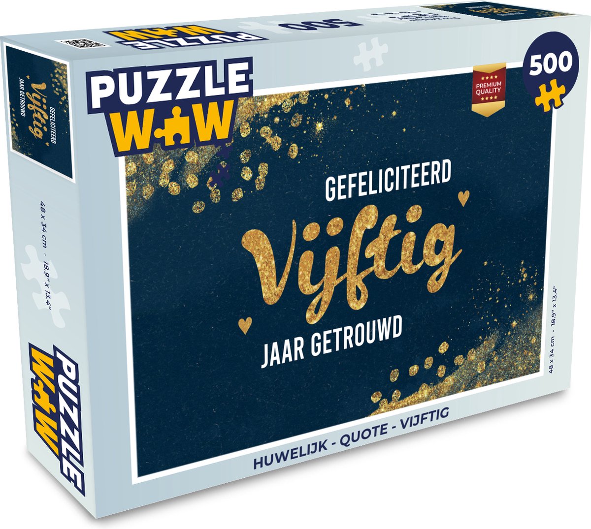 Puzzel Gefeliciteerd vijftig jaar getrouwd - Quotes - Trouwen - Goud ...