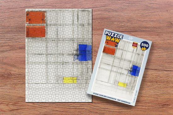 Puzzel Studie voor een compositie - Piet mondriaan - Legpuzzel - Puzzel ...