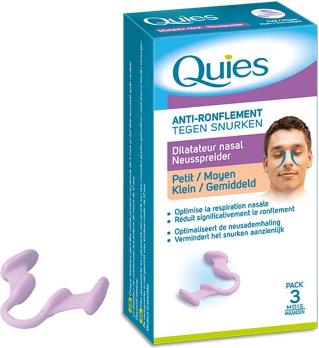 Anti-snurk neusdilatator, maat small, Quies | bol.com