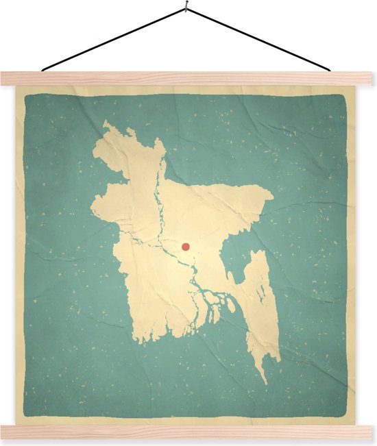 Posterhanger incl. Poster - Schoolplaat - Een illustratie van Dhaka op ...