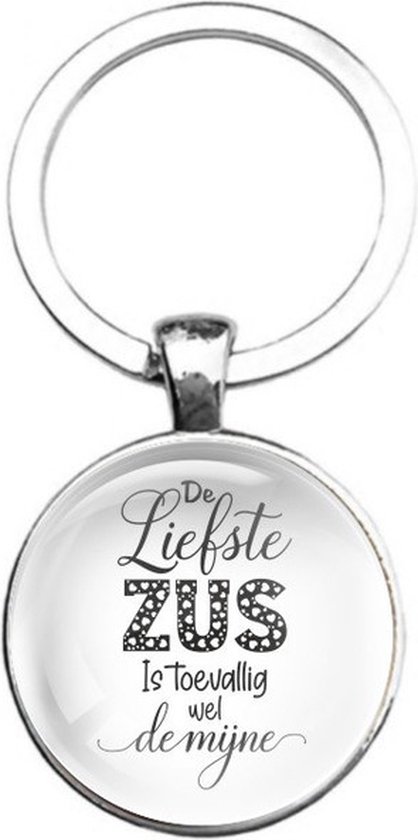 Sleutelhanger Glas - De Liefste Zus Is Toevallig Wel De Mijne | bol.com