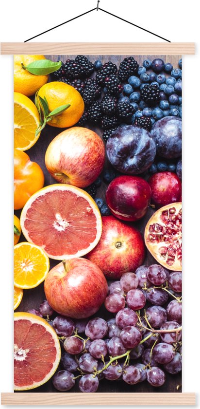 Porte-affiche avec affiche - Affiche scolaire - Fruit - Arc-en-ciel ...