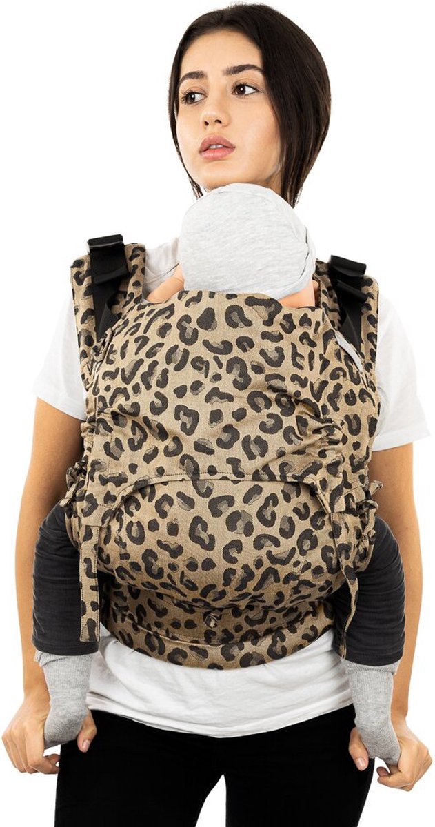 Fidella Fusion - Full-Buckle Ergonomische Draagzak - Leopard - goud ...