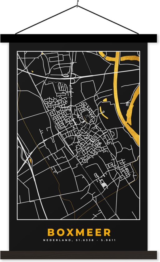 Posterhanger incl. Poster - Schoolplaat - Plattegrond - Boxmeer- Kaart ...