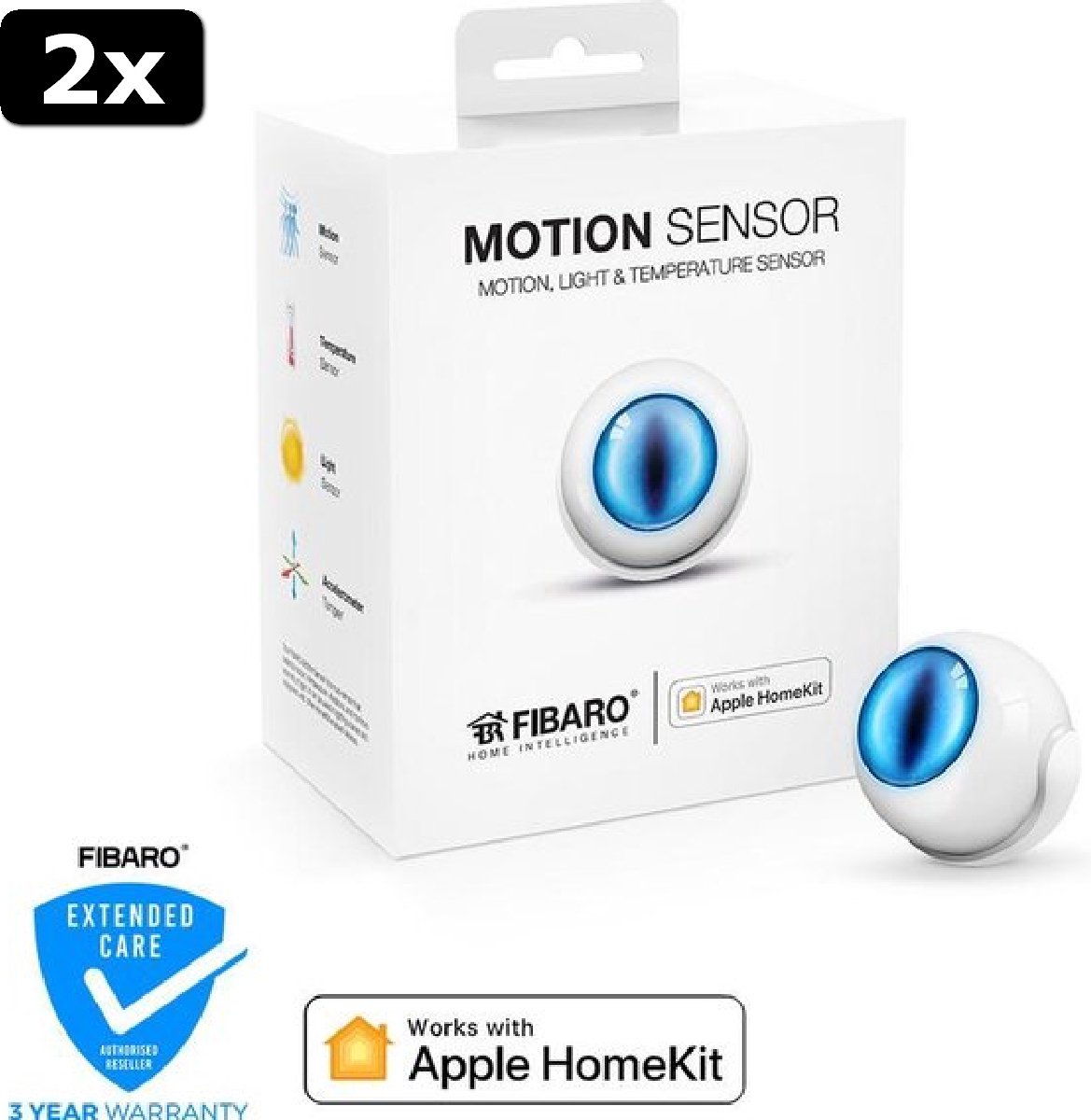 2x FIBARO Motion Sensor - Werkt alleen met Apple HomeKit | bol.com