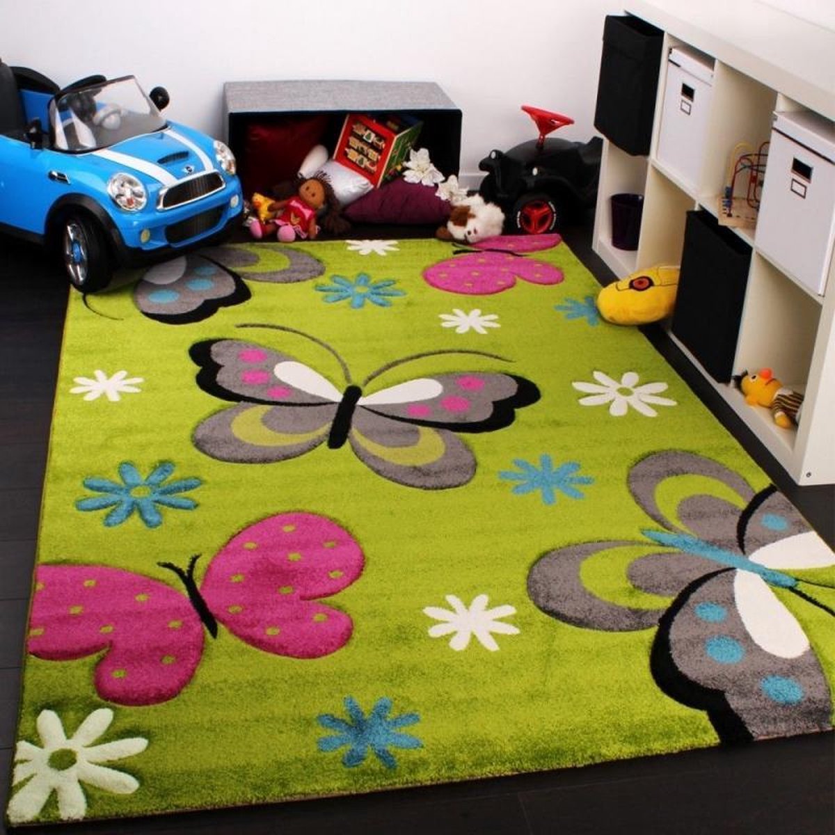 Trendy Kinder Vloerkleed Tapijt Vlinders Groen 160 x 230 cm | bol.com