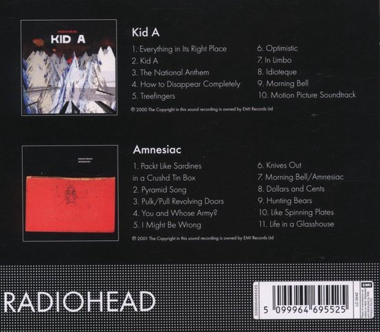 Kid A/Amnesiac, Radiohead | CD (album) | Musique | bol.com