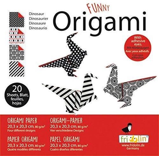 Fridolin Origami Dino Vouwen 20 X 20 Cm 20 Stuks Multicolor | bol