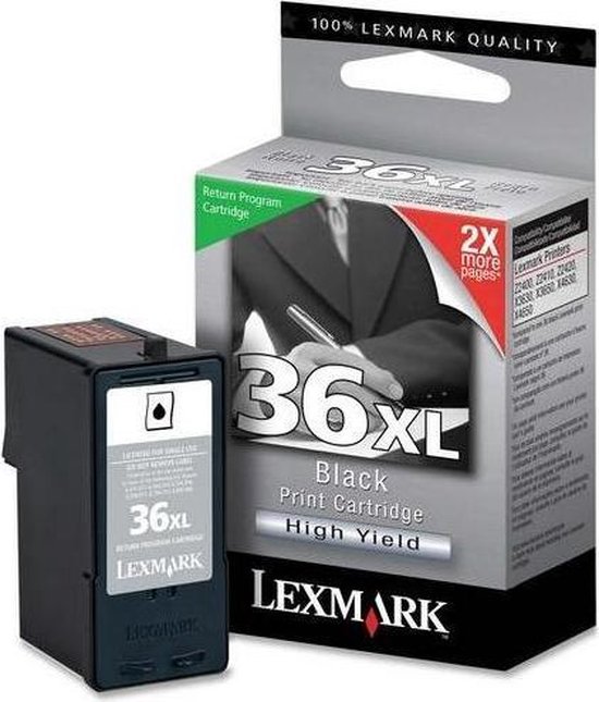 Lexmark 36XL inktcartridge 1 stuk(s) Origineel Zwart | bol