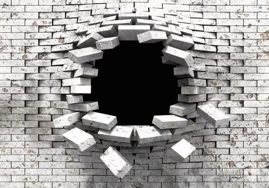 Foto Vliesbehang Muurposter Stenen Muur G 308x220 cm | bol.com