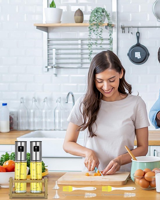 Oliesproeiers Set - 100 ml Spijsolie en Azijn Dispenser - Spuitfles ...