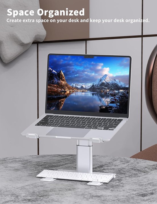 Laptop Verhoger Verstelbare laptopstandaard Ergonomisch Aluminium ...