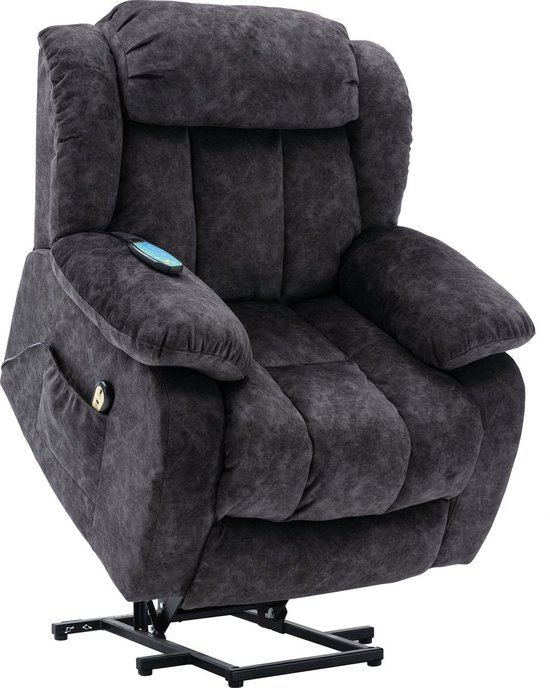 Merax Elektrische Sta Op Stoel met Massage en Verwarming - Verstelbare ...