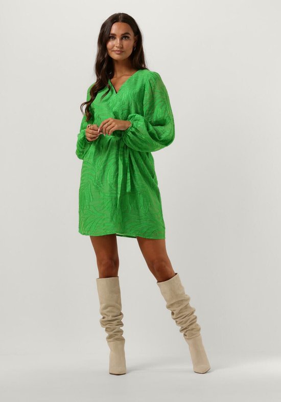 Freebird Wv-leaf-jacquard-ra-23-3 Jurken Dames - Rok - Jurk - Groen ...