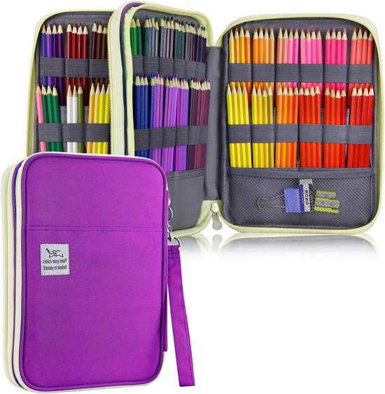 192 Slots Pencil Case Storage for Colored Pencils - Gel Pens - Brushes ...