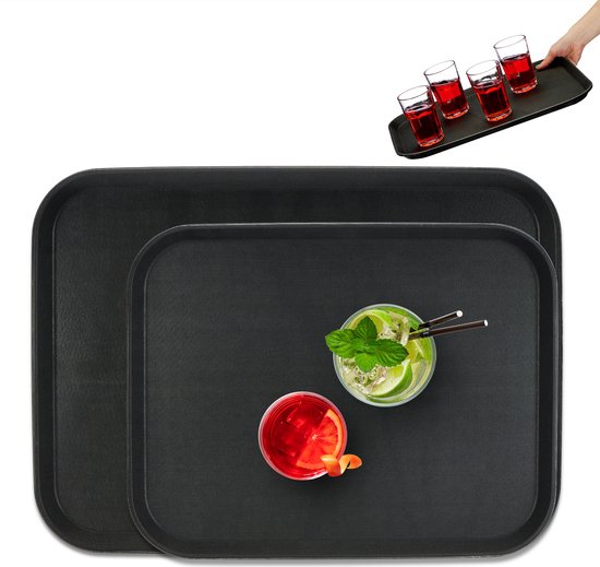 horeca dienblad - set van 2 - rechthoekig - 46 x 35 en 56 x 41 cm ...