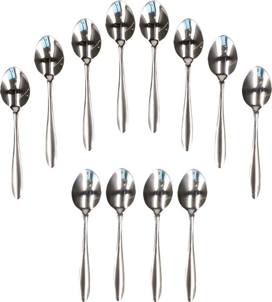 Excellent Houseware diner lepels - set van 12x - RVS - 18,5 cm ...