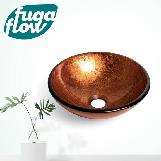 FugaFlow Efficiente Arredo Waskom - 30x10,5cm - rond - gehard glas ...