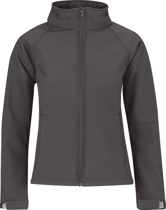 B&C Hooded Softshell Women CGJW937 - Dark Grey - XS | bol