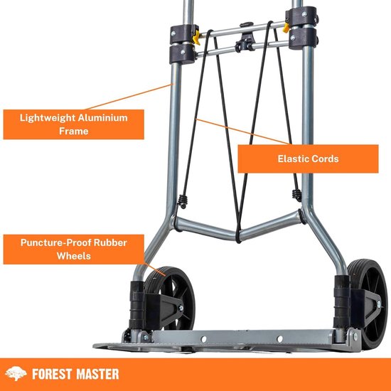 Zero Hand Truck Platform Trolley with Puncture-Resistant Tires and ...