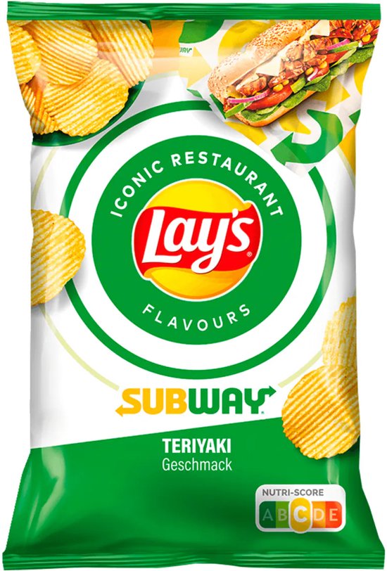 Lay's Iconic Restaurants Subway Teriyaki 150 gr - doos 9 zakken | bol