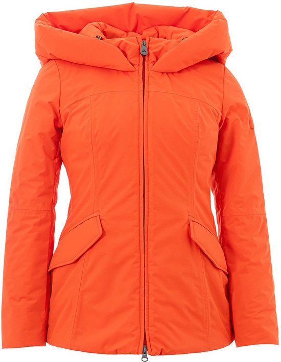 Hooded Padded Jacket Long Sleeve Wo - Orange Jackets | bol