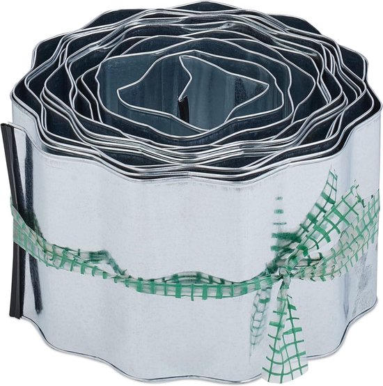 Borderrand metaal gras kantopsluiting 8 meter flexibel zilver ...