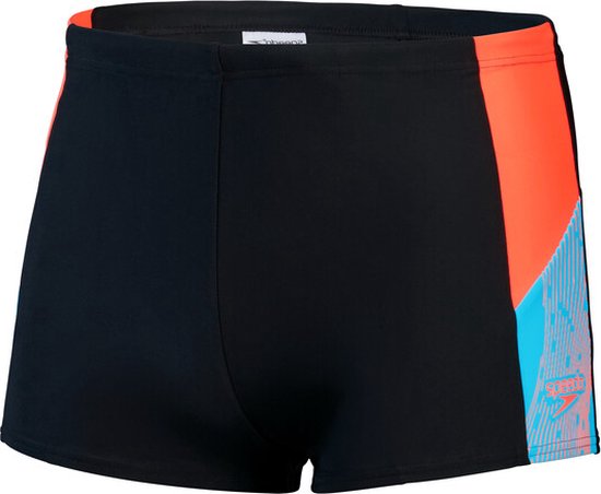 Speedo Dive Aquashort Zwart/Rood Heren Sportzwembroek - Maat 4 | bol