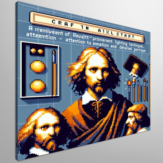 Pixel art rembrandt schilderij | De Gouden Eeuw in pixels: Rembrandt's ...