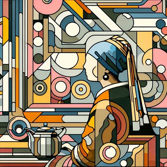 Abstract vermeer schilderij | Vermeer's verbeelding: een abstracte dans ...