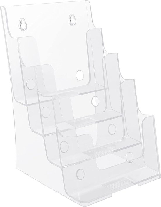 Helder Plastic A4 Brochure Houder - 4-Laags Balie Bureau en ...