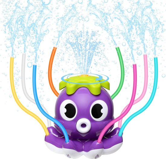 Water Spray Sprinkler for Kids-Cute Octopus Sprinkler with 8 Tubes ...